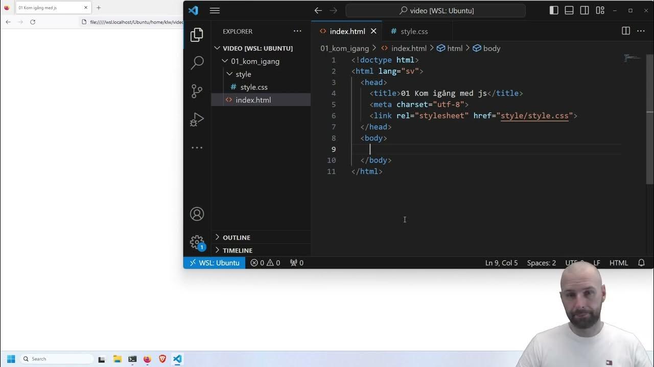 Struktur: kom igang med js - YouTube