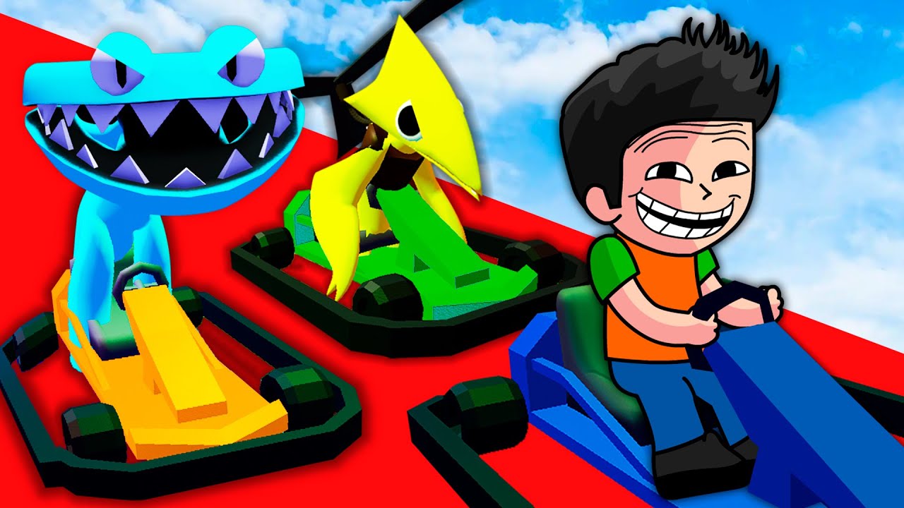 RETOS EN RAINBOW FRIENDS 2 MOMENTOS DIVERTIDOS 😂🌈 HAGO CARRERAS CON LOS ...