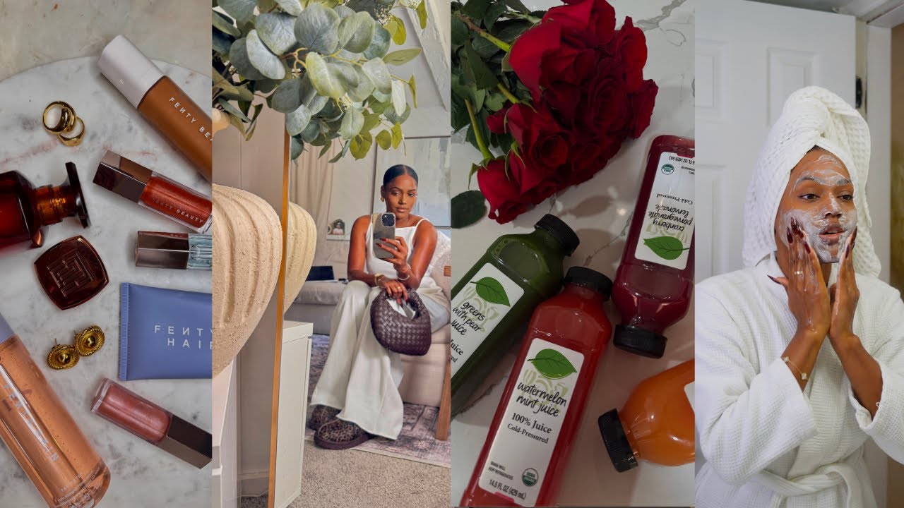 In my 30s VLOG | A SLOW SELF-CARE MORNING w/FENTY BEAUTY, FALL FLOWERS ...