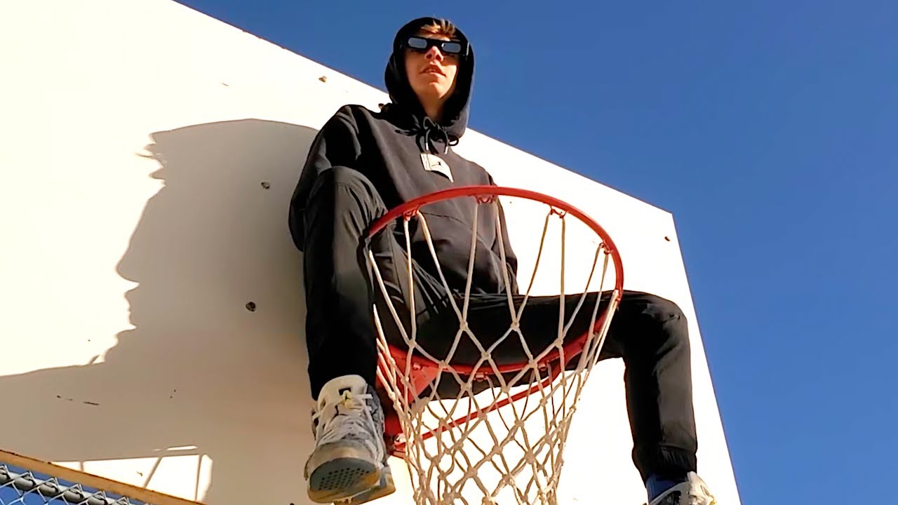 SITTING ON A BASKETBALL HOOP WATCHING the RING OF FIRE SOLAR ECLIPSE! 🏀 ...