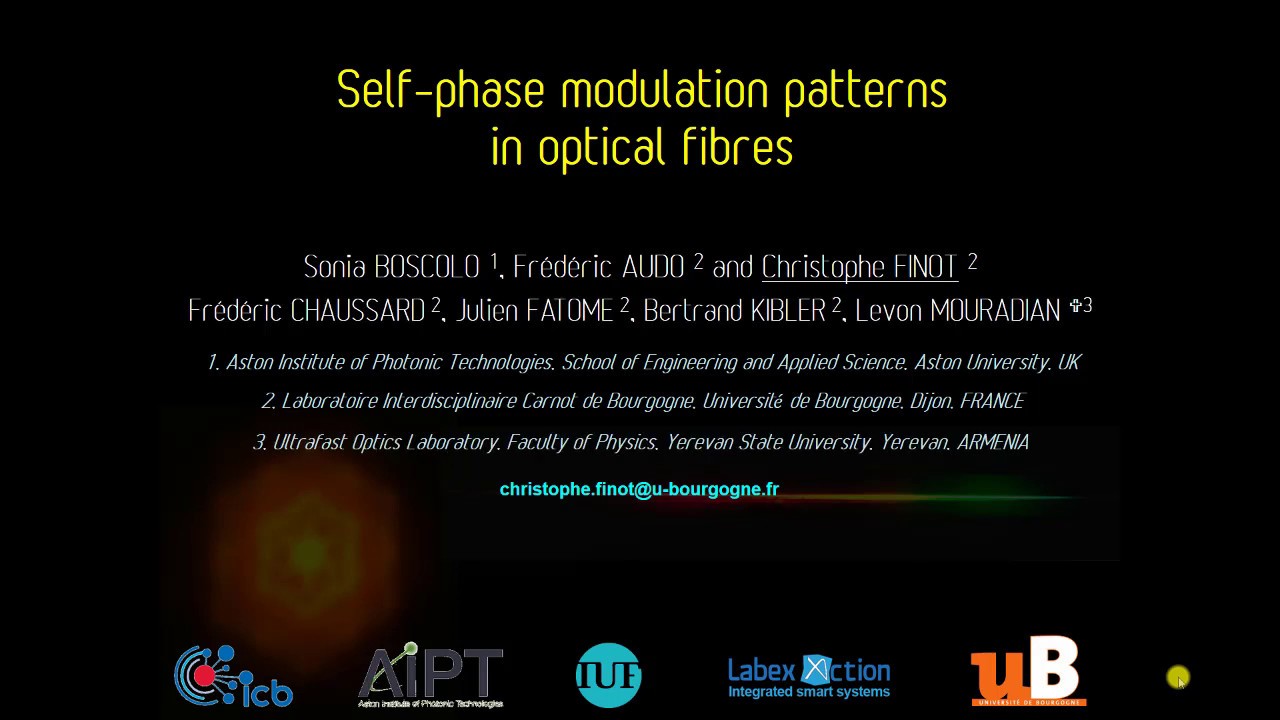 Self-Phase modulation patterns in optical fibers - YouTube