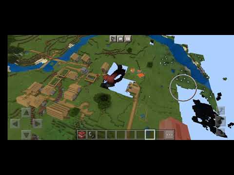 destroying a village in minecraft - YouTube