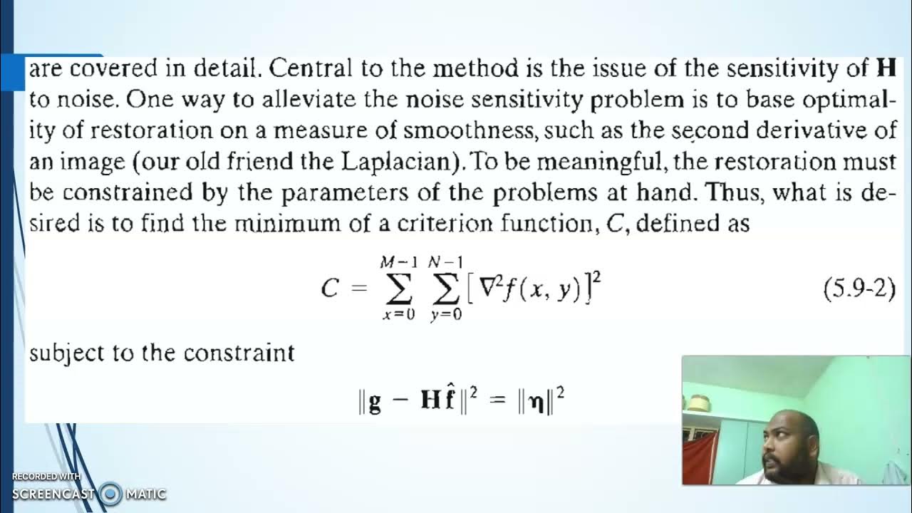 Constrained Least Square Filter - YouTube