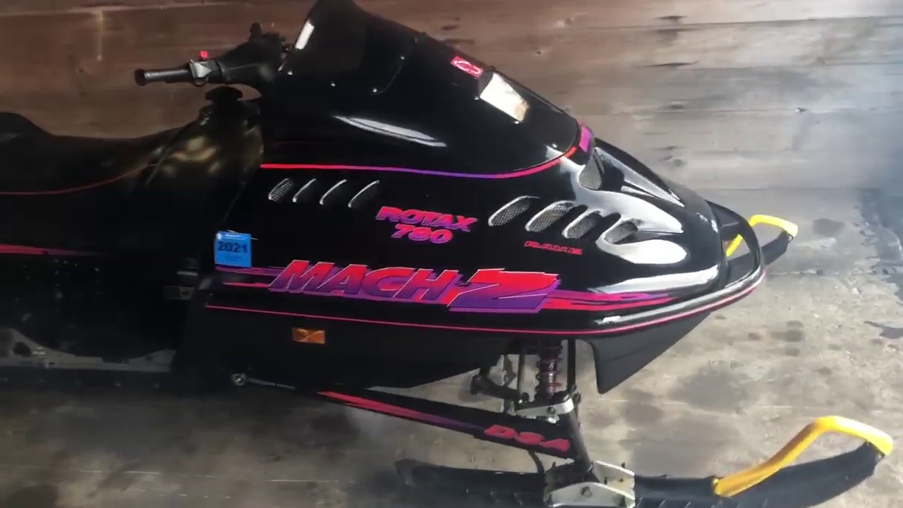 1996 Ski Doo Mach Z 780 idling - YouTube