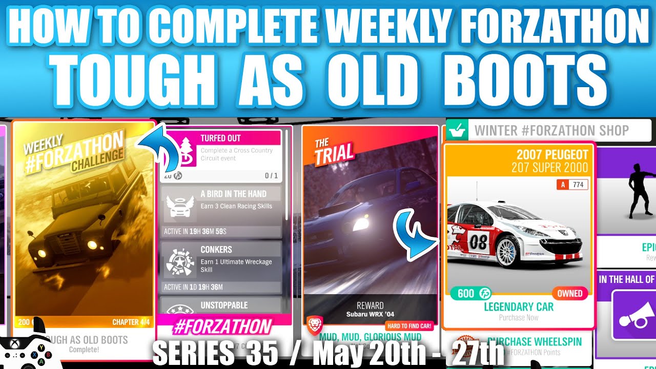 FH4 AMBLESIDE RUSH CROSS COUNTRY LOCATION FH4 AUTUMN 35 FORZATHON TOUGH ...