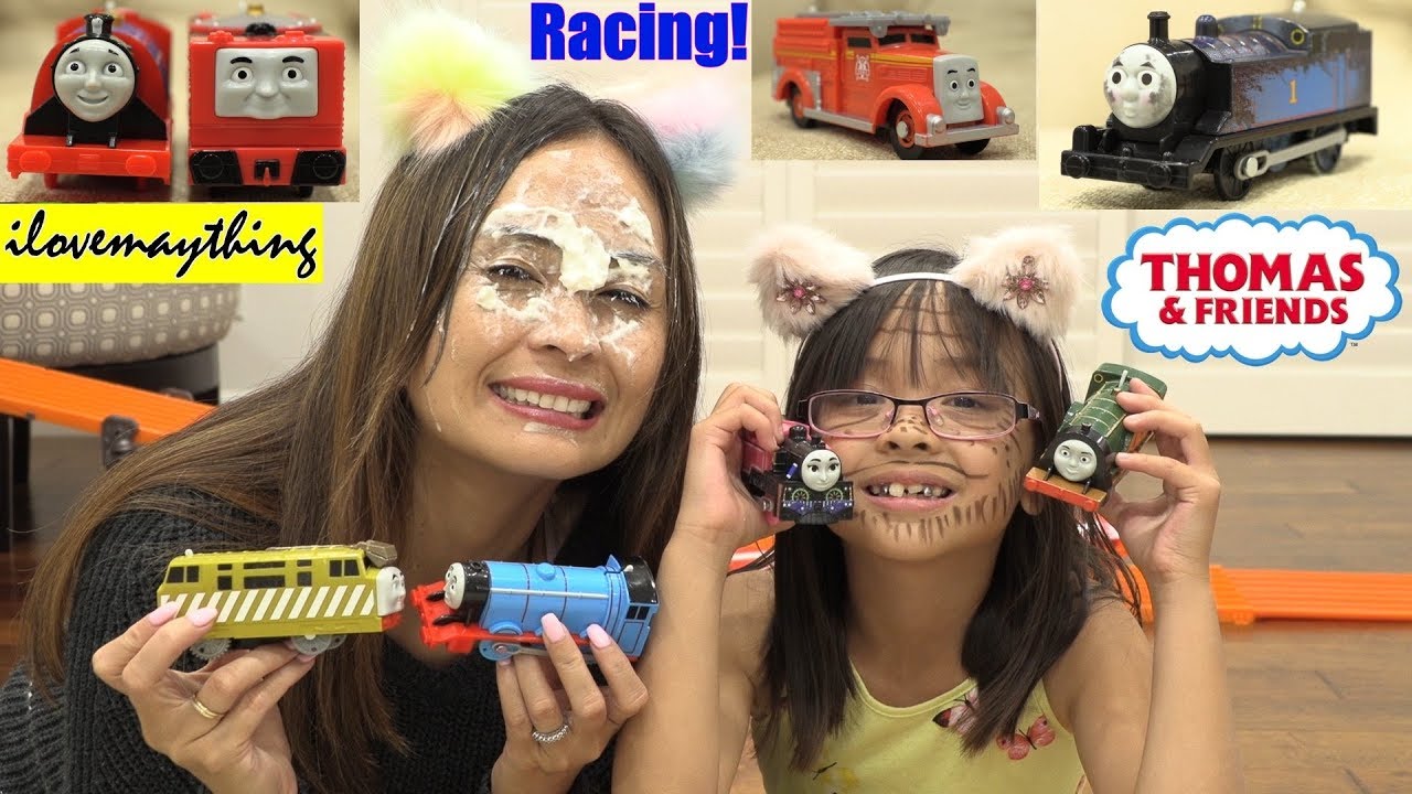 Kids' TOY Racing Playtime! Thomas the Tank Engine and Friends Racing ...