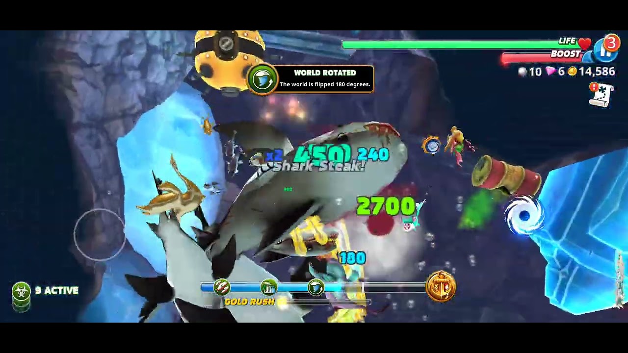 Hungry shark world cosmic alan gameplay - YouTube