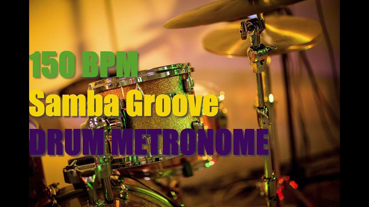 Samba Groove - Drum Metronome Loop - 150 BPM - YouTube