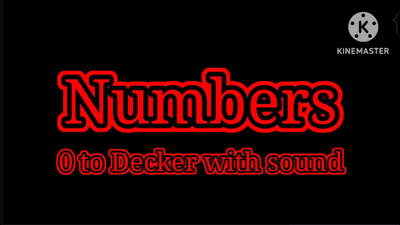 Numbers 0 to Decker with sound - YouTube
