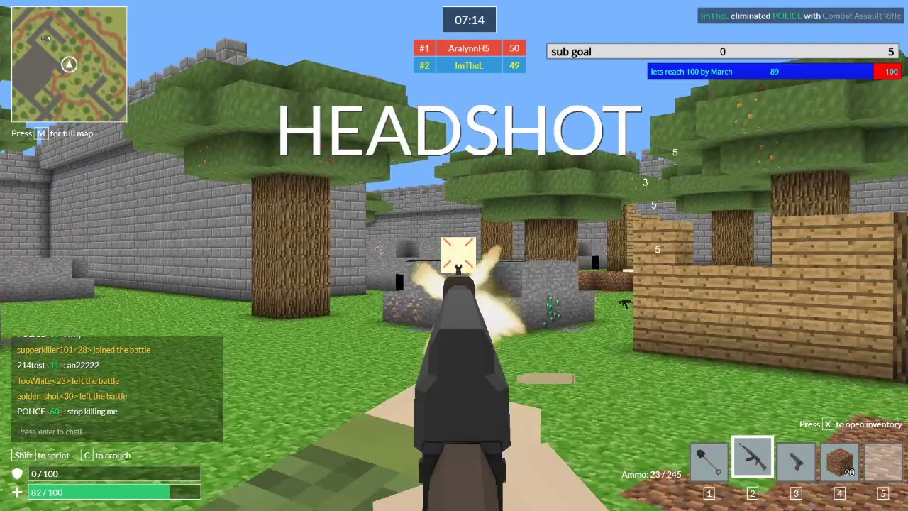 voxiom.io new free for all mode with Minecraft texture pack - YouTube