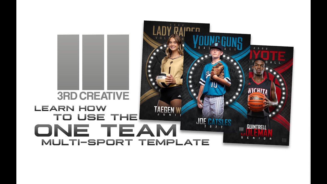 ONE TEAM Multi-Sport Photoshop Template Walkthrough - YouTube