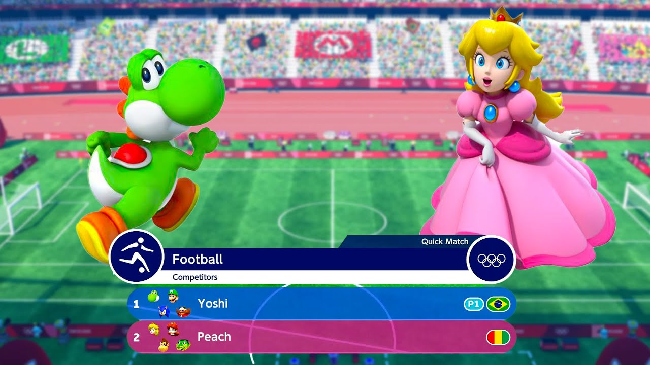 Football Rivalry Intensifies Yoshi Challenges Blaze, Peach, and Tails ...