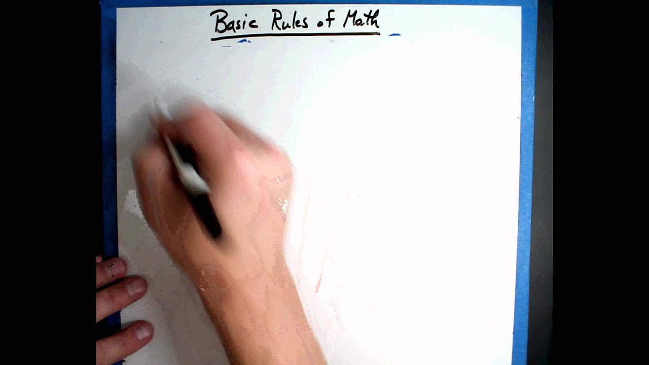 Basic Rules of Math - part A.wmv - YouTube