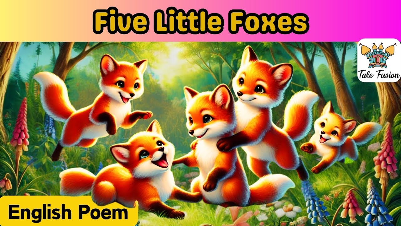 Five Little Foxes | New Version | Nursery Rhymes For Kids & Animal ...