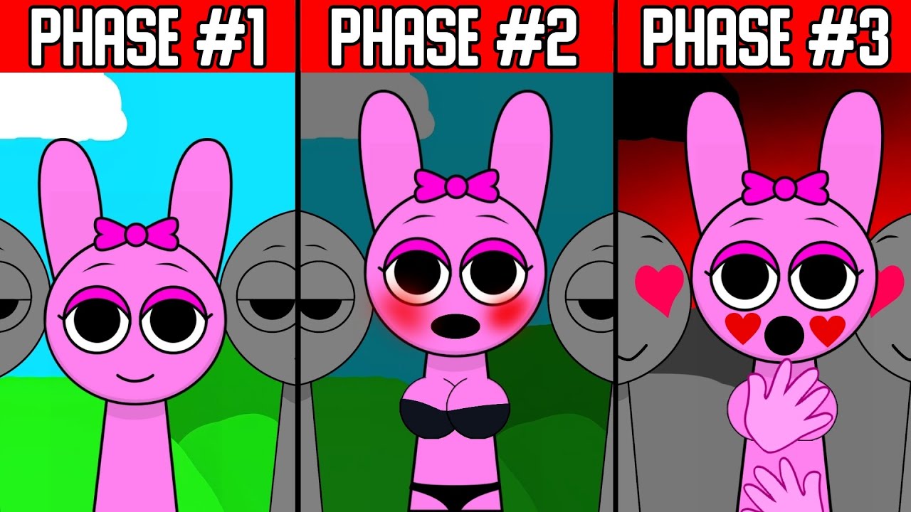 All Phases of Pinki in New SUS Incredibox Sprunki 2: From Phase 1 to ...