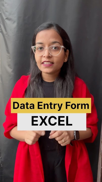 Data entry form in excel #exceltutorial #dataentry #shortvideo - YouTube