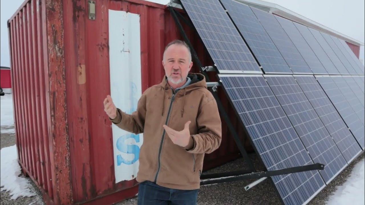 Mount Solar Panels on Shipping Container - YouTube