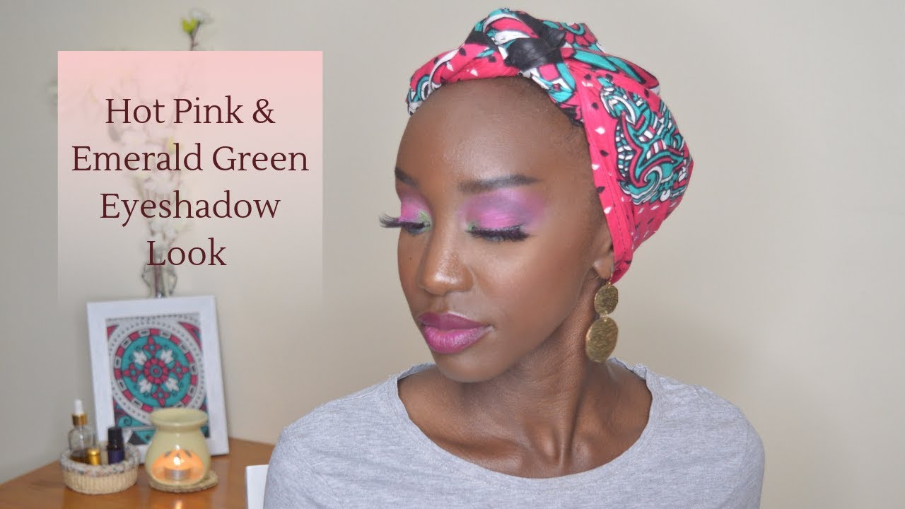 Hot Pink & Emerald Green Eye shadow | Kanga Inspired Makeup | Maya's ...