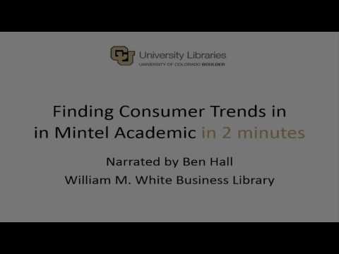 Finding Consumer Trends in Mintel Academic in 2 minutes - YouTube