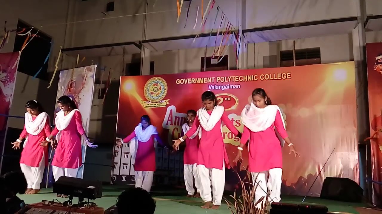 Valangaiman gptc college annual day function dance - YouTube