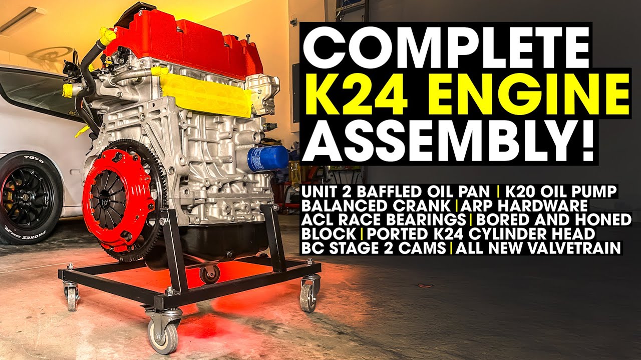 Built K24 Engine Assembly! - Good for 300HP? - YouTube