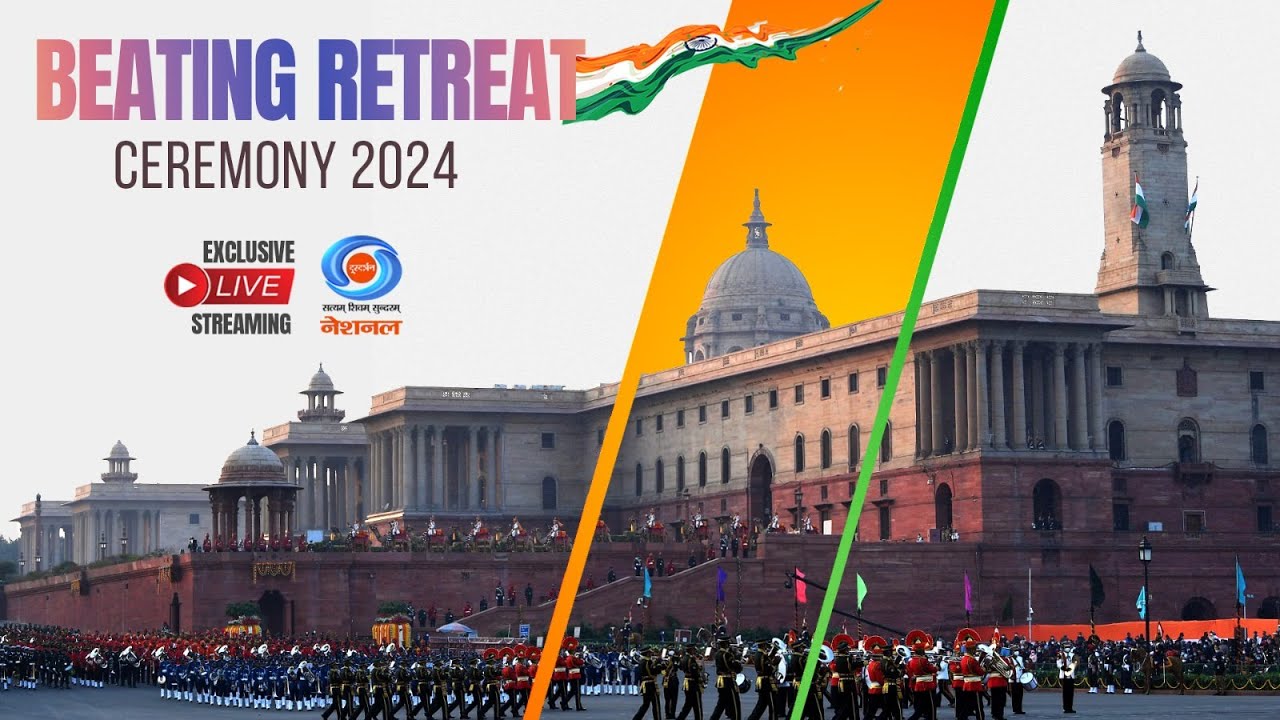 LIVE : Beating Retreat 2024 - Annual Musical Extravaganza - 29th January 2024 - YouTube