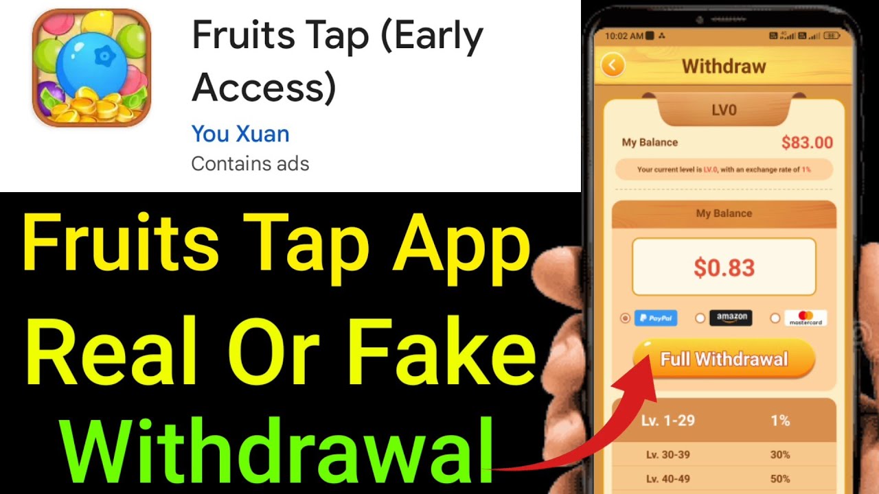 Fruits Tap Real Or Fake ! Fruits Tap Withdrawal ! Fruits Tap Early ...