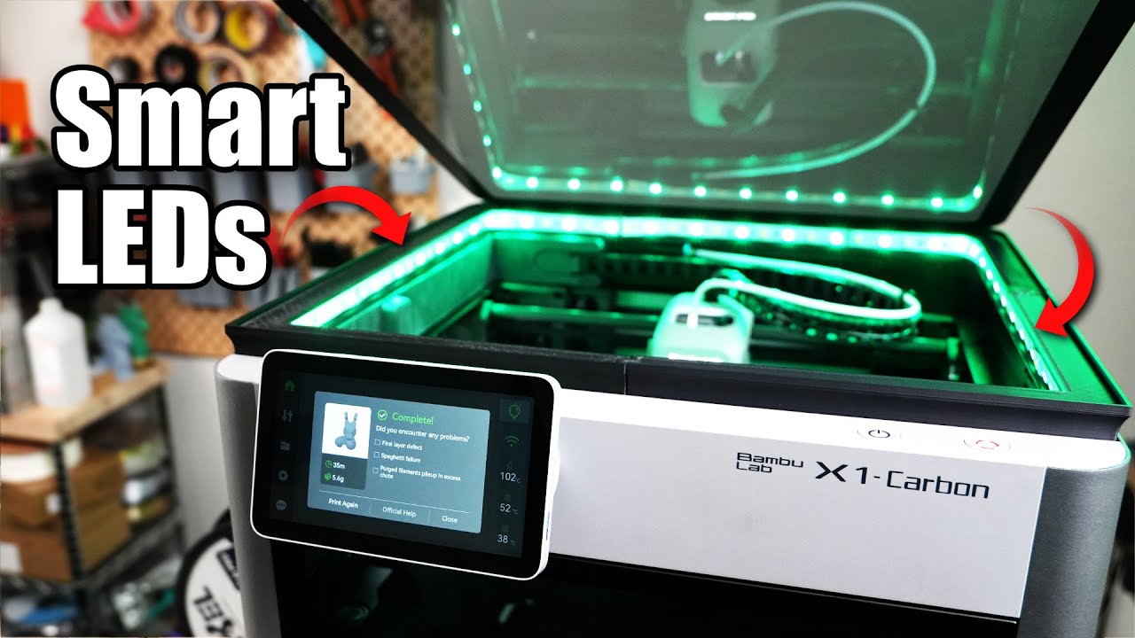 Status LEDS for your Bambu 3d Printer! (BL LED Controller) - YouTube