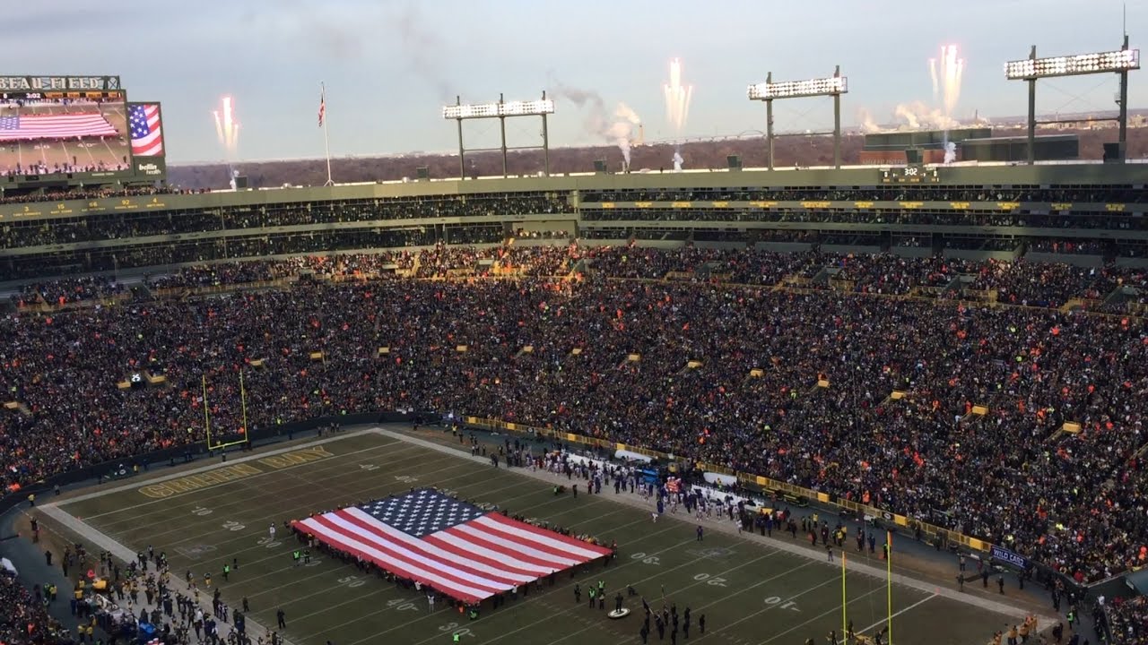 Packers Vs Giants FLYOVER NFC Wild Card Game - YouTube