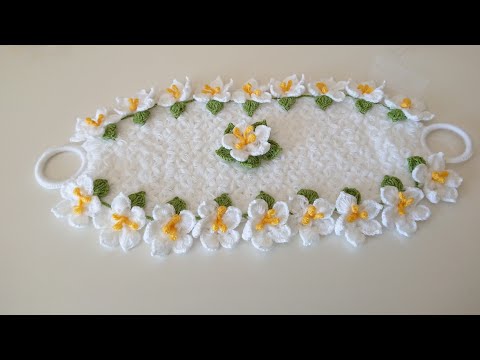 NERGİS ÇİÇEĞİ UZUN LİF MODELİ (Tasarım lif_defterim) -  crochet soap cloth
