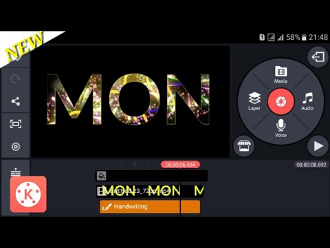 how to make a MON text Color in KineMaster Overlay Effect - YouTube