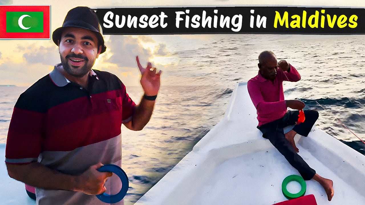 SUNSET FISHING in MALDIVES | Catching the Big Ones in Maafushi Island ...