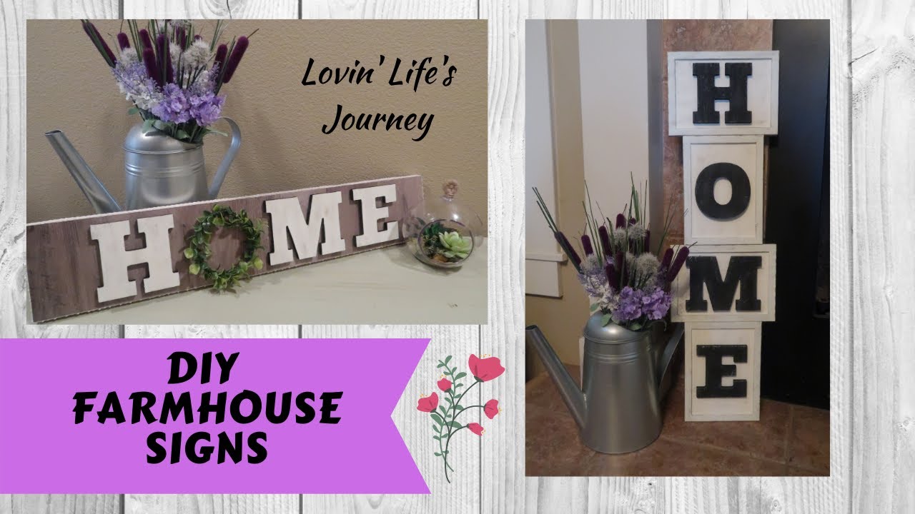 DIY Farmhouse Home Signs | Easy and Budget Friendly - YouTube