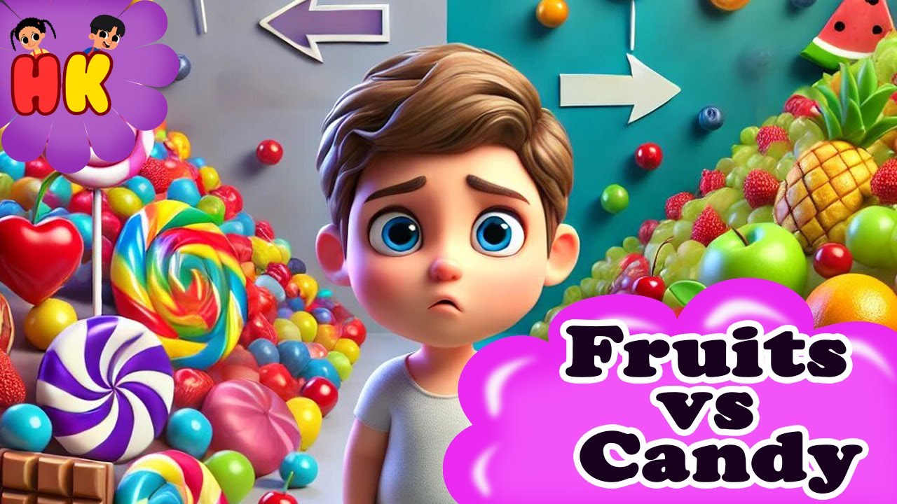 Candy vs. Fruits: Fun Song for Kids | Learn Healthy Eating with Catchy ...