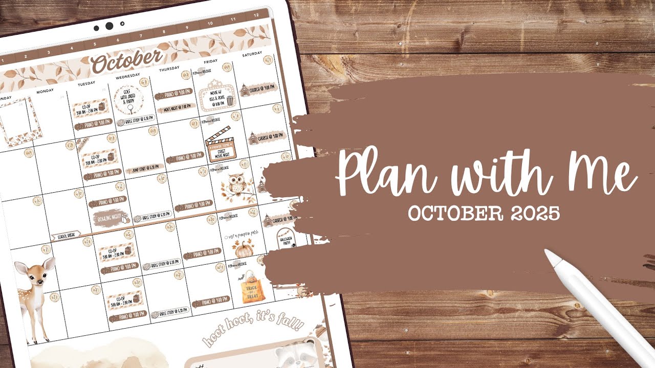 Get Ready for October 2025 with Me 🤩 | Monthly Digital Planning | How I Plan | Noteful + iPad 💕 ...