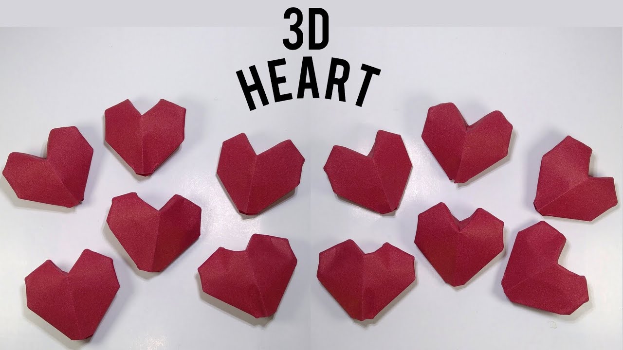3D Heart Origami | Easy Origami 3D Heart |Mastering 3D Heart Origami: A ...