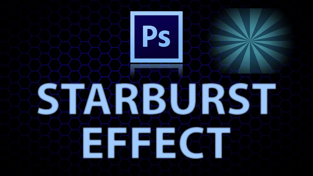 How to make a starburst effect in photoshop - YouTube