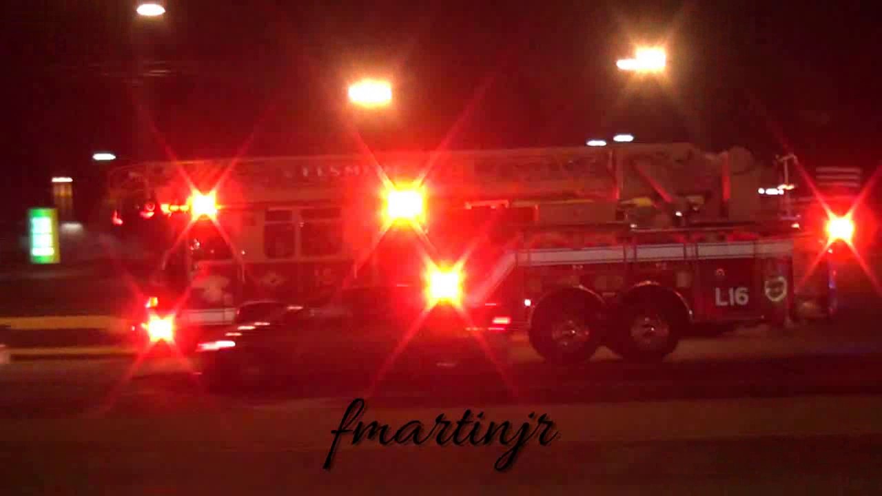 Fire Engines responding structure fire 5 3 17 - YouTube