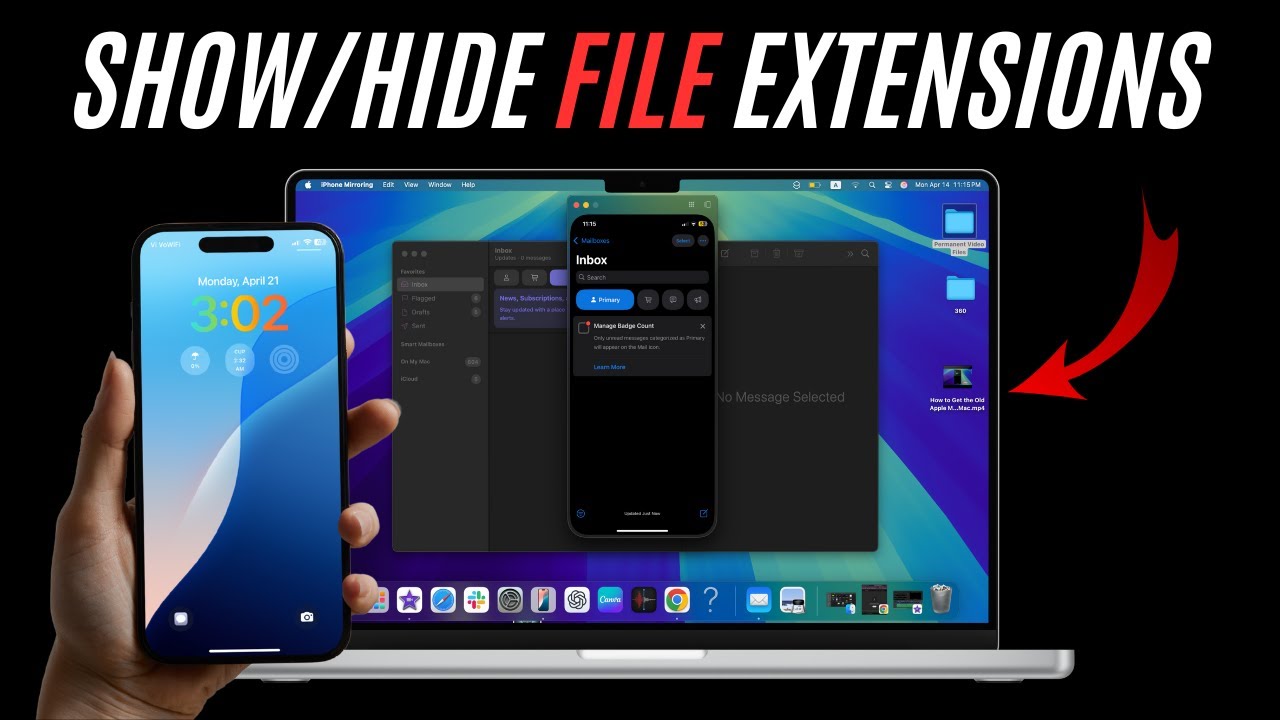 How to Show or Hide File Extensions on Mac, iPhone, and iPad - YouTube
