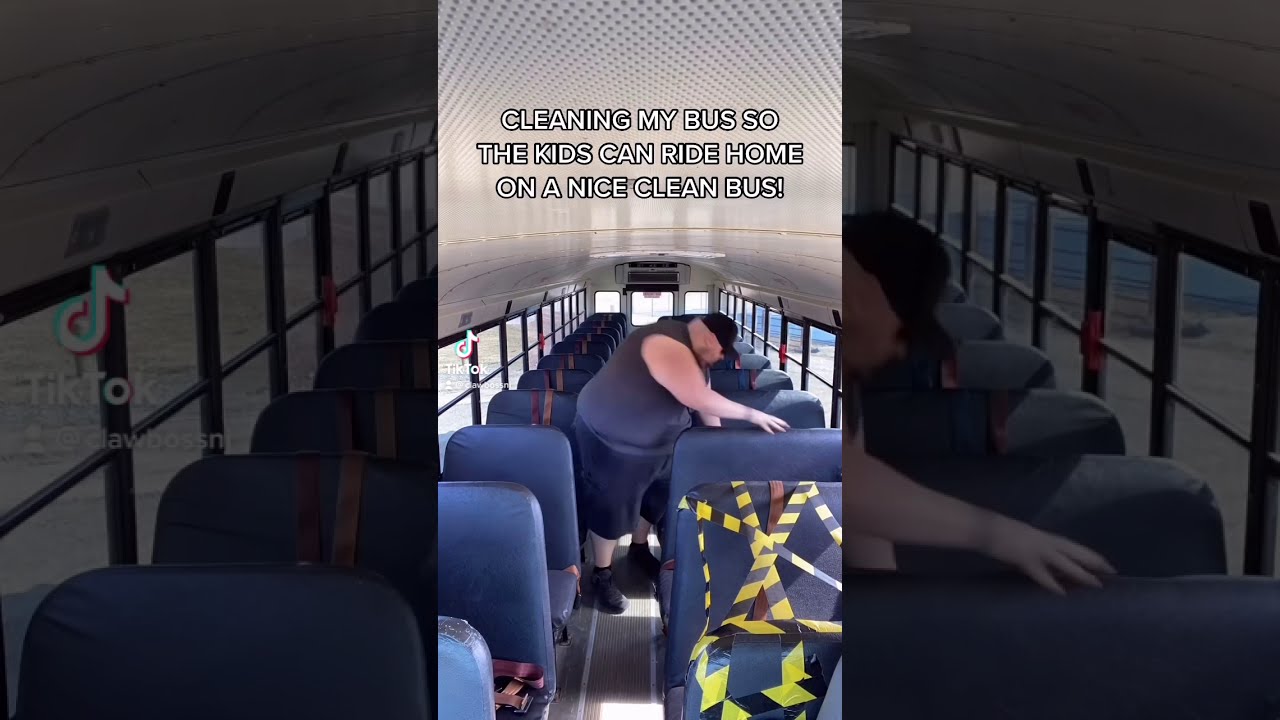 CLEANING MY SCHOOL BUS! - YouTube
