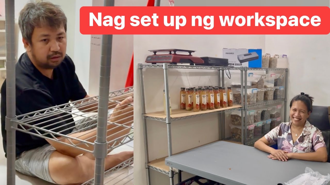Nag arrange ng paninda sa shelving |Nag assemble at set up ng workspace| Order na po| Thank You ...
