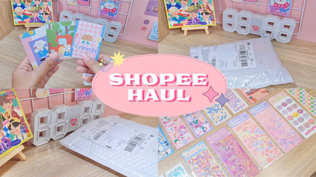 shopee haul (mostly stickers) 🎀 .* || 🇮🇩 - YouTube