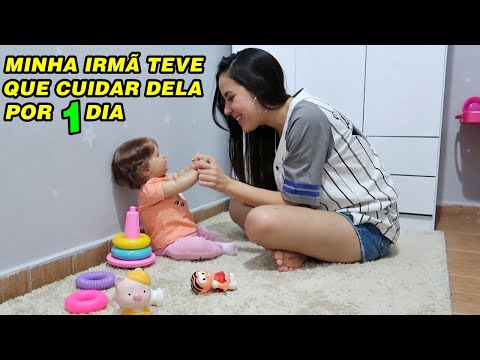 PEDI MINHA IRMÃ PRA CUIDAR DA LUNA PRA MIM POR 1 DIA