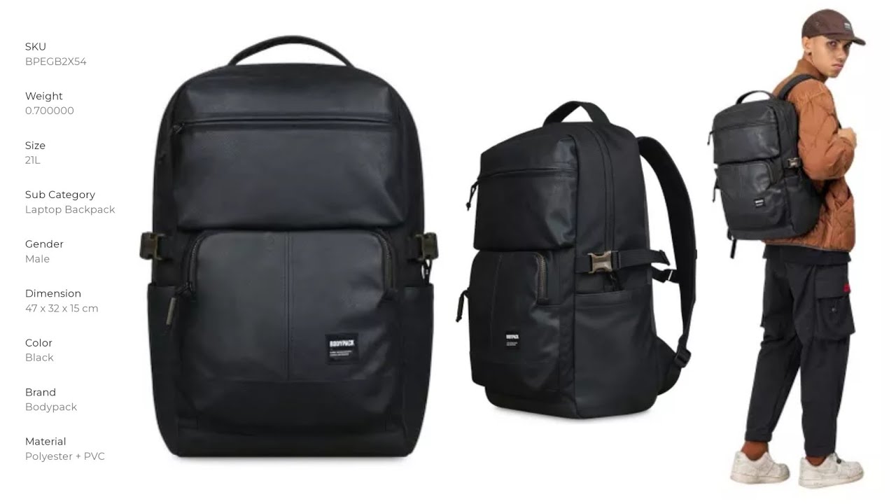 BODYPACK CYNICS 2.0 21L LAPTOP BACKPACK || SKU#: 920001950 || TAS ...