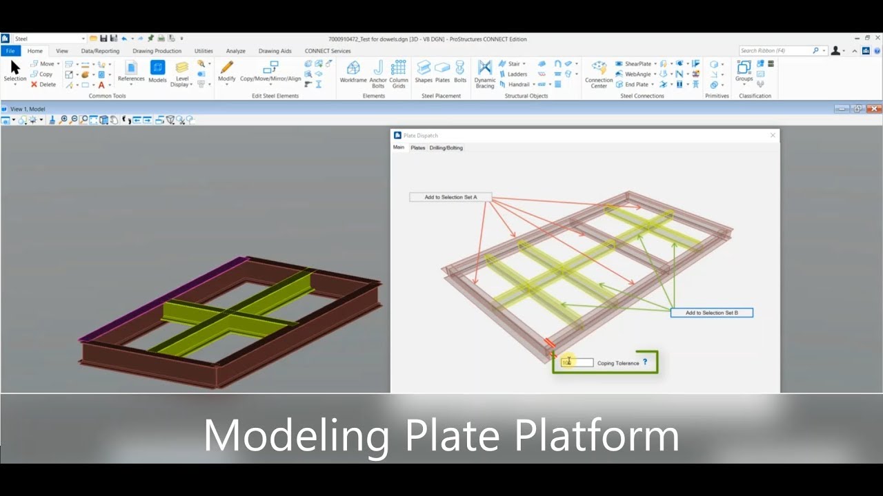 Modeling Plate Platform | ProSteel CONNECT Edition - YouTube