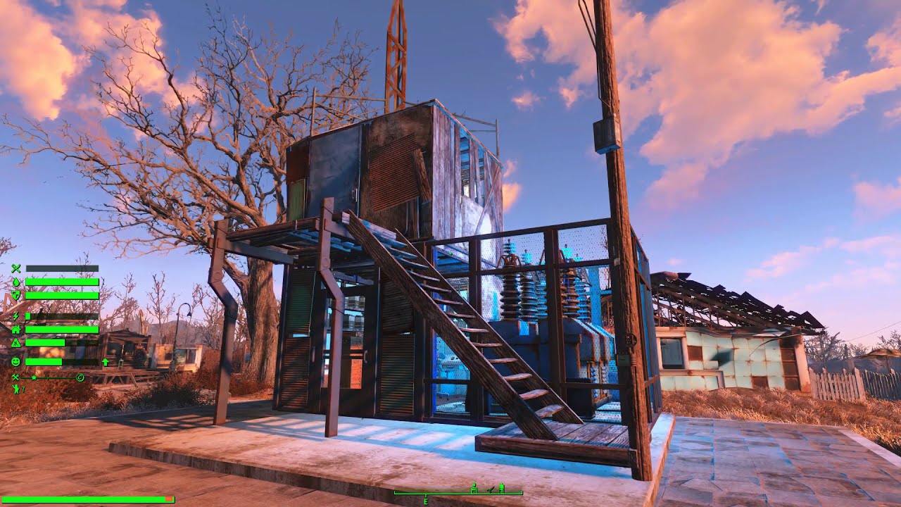 Fallout 4 - Sim Settlements 2 Dev test of power plot build - YouTube