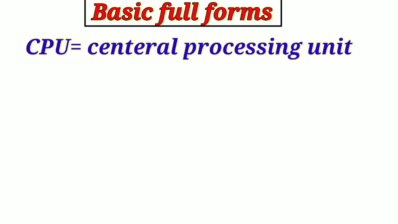 5 basic fullforms fullforms basic fullforms basic fullforms by arpit ...