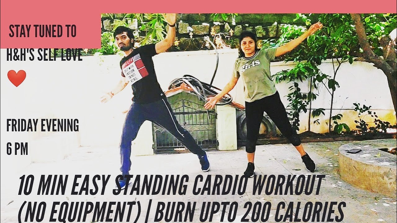 10 Min Easy Standing Cardio Workout | No Repeats | No Equipment ...