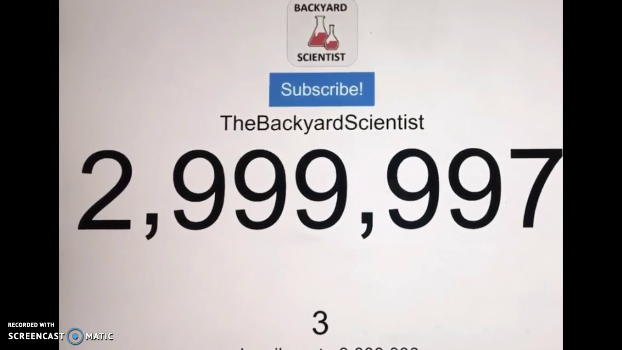 The Backyard Scientist Reach 3 Million Subscribers!! - YouTube