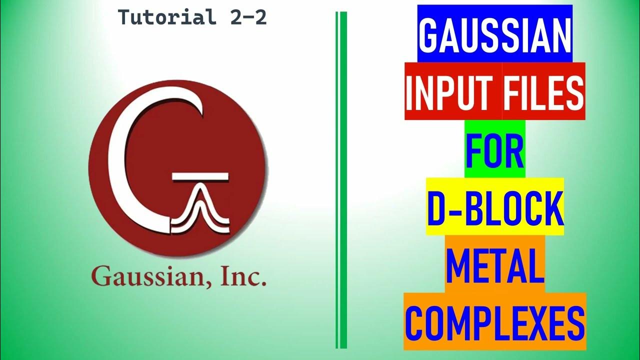 How to prepare input file for Gaussian Calculation | for Linux and Windows Machine - YouTube